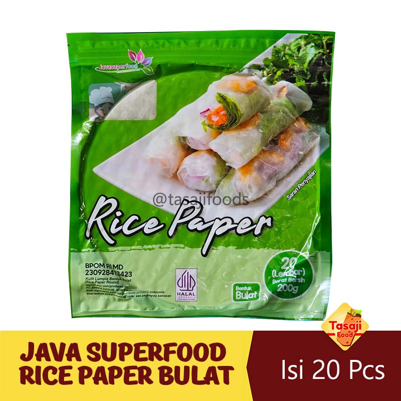 Java Superfood Rice Paper Bulat Isi 20 Lembar 200gr | Tasaji Food