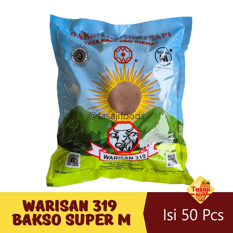 Warisan Bakso Daging Sapi Super M 650gr Isi 50 Pcs | Tasaji Food