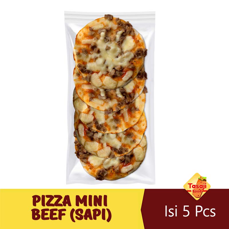 Pizza Mini BEEF Daging Sapi Diameter 11 Cm Isi 5 pcs | Tasaji Food