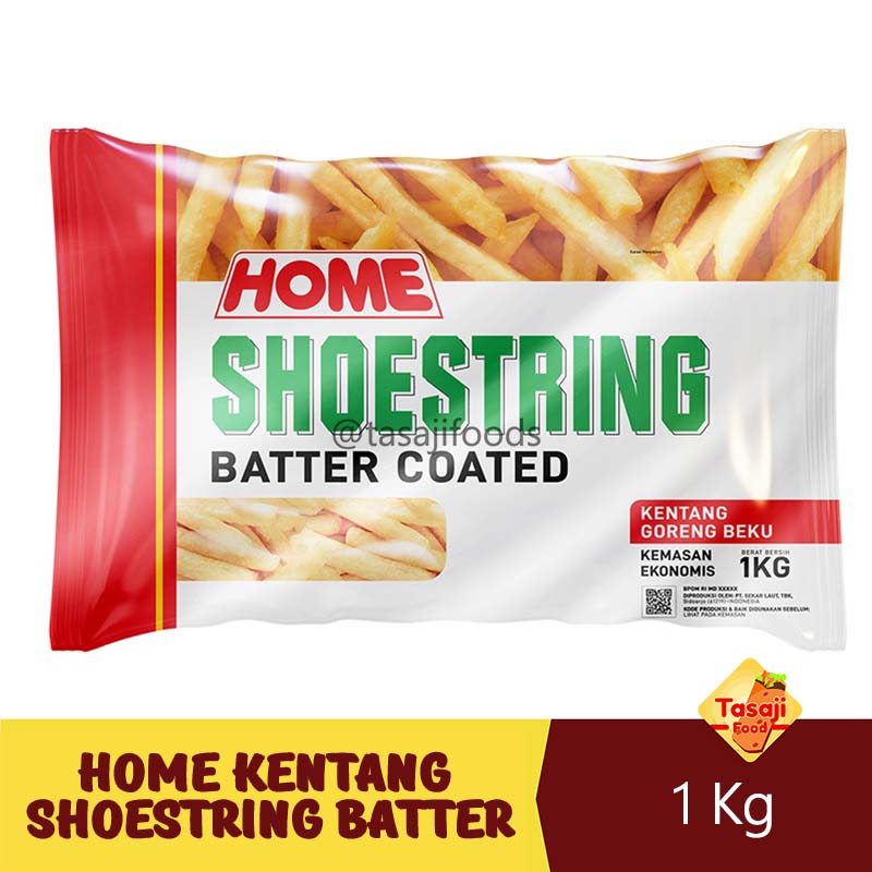 Home Kentang Shoestring Batter Coated 1 Kg | Tasaji Food