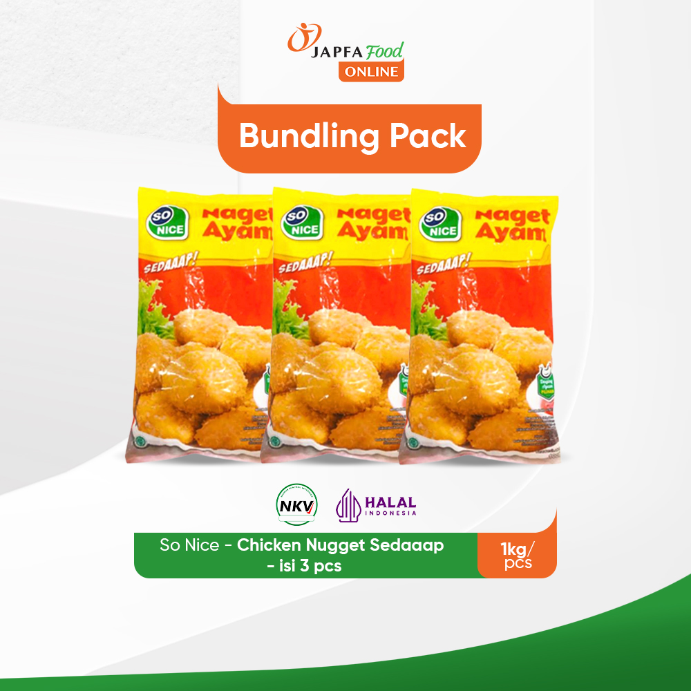 So Nice Chicken Nugget Sedaaap 1kg - Isi 3 pack | Japfa Food Online