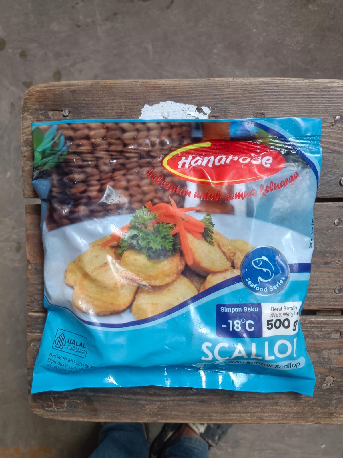 Hanarose Scallop Olahan Ikan 500 Gram | Tasaji Food