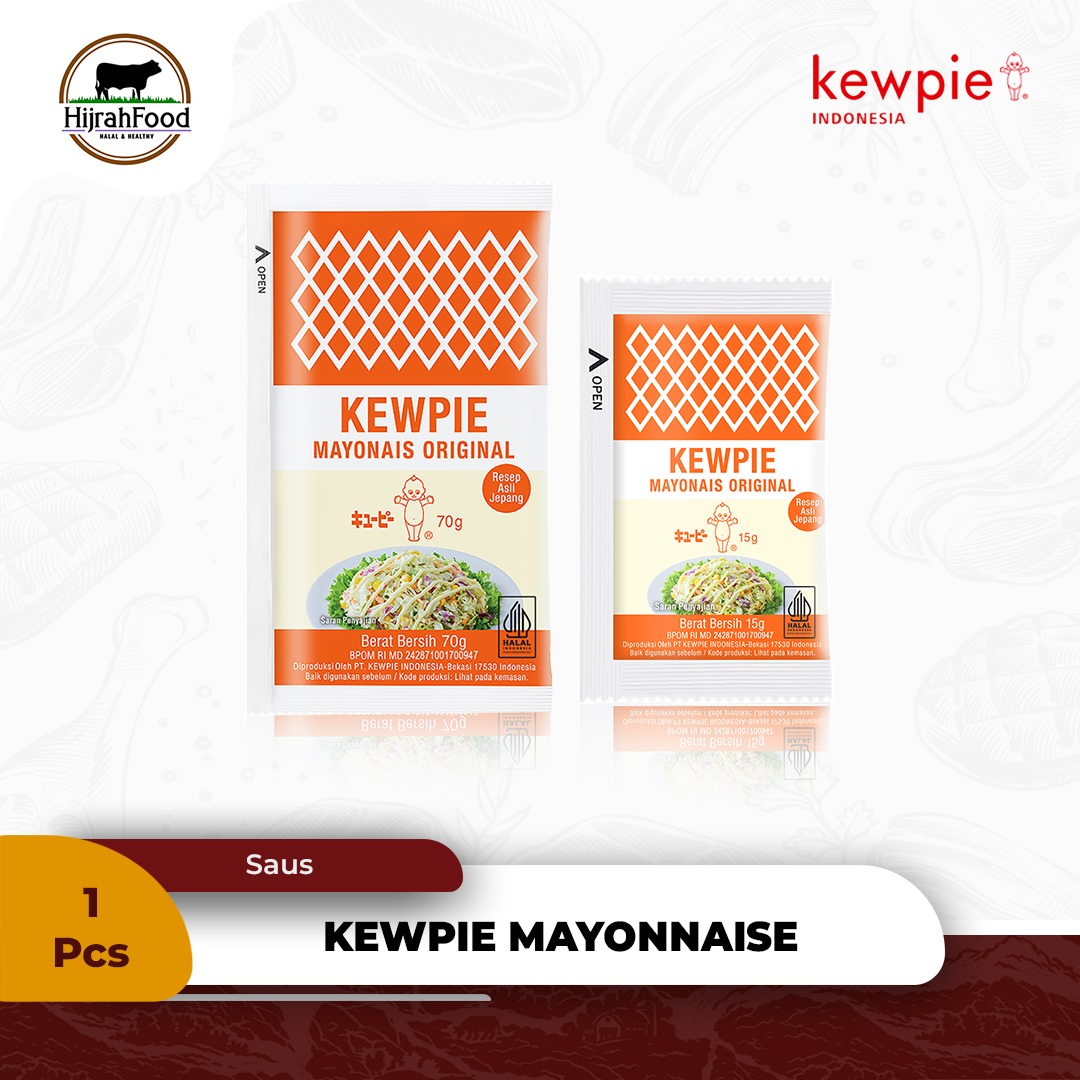 Kewpie Japanese Mayo Original | Mayonnaise Original Sachet 70 gram / 15 gram | Hijrahfood Meatshop